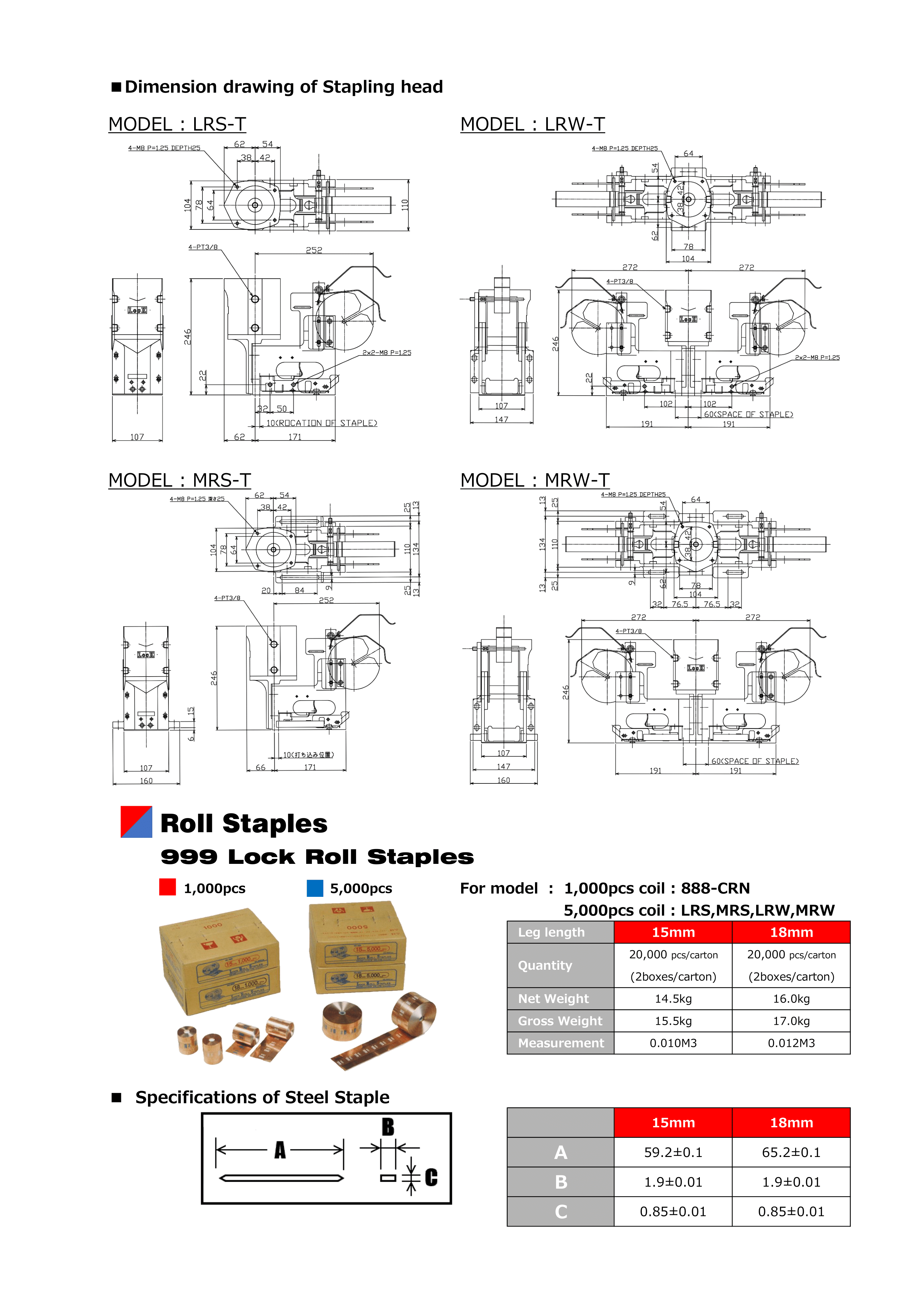 Carton Stapling System | カテゴリ | ロック株式会社 様々な段ボールにロックの封函、製函機械をお勧め致します